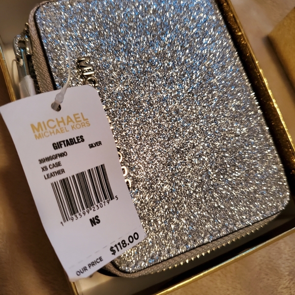 Michael Kors | Accessories | Michael Kors Pill Box Glittering Silver ...